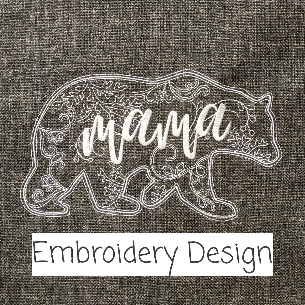 Machine Embroidery Design | Mama Bear | 4 sizes | Applique Option | In ...
