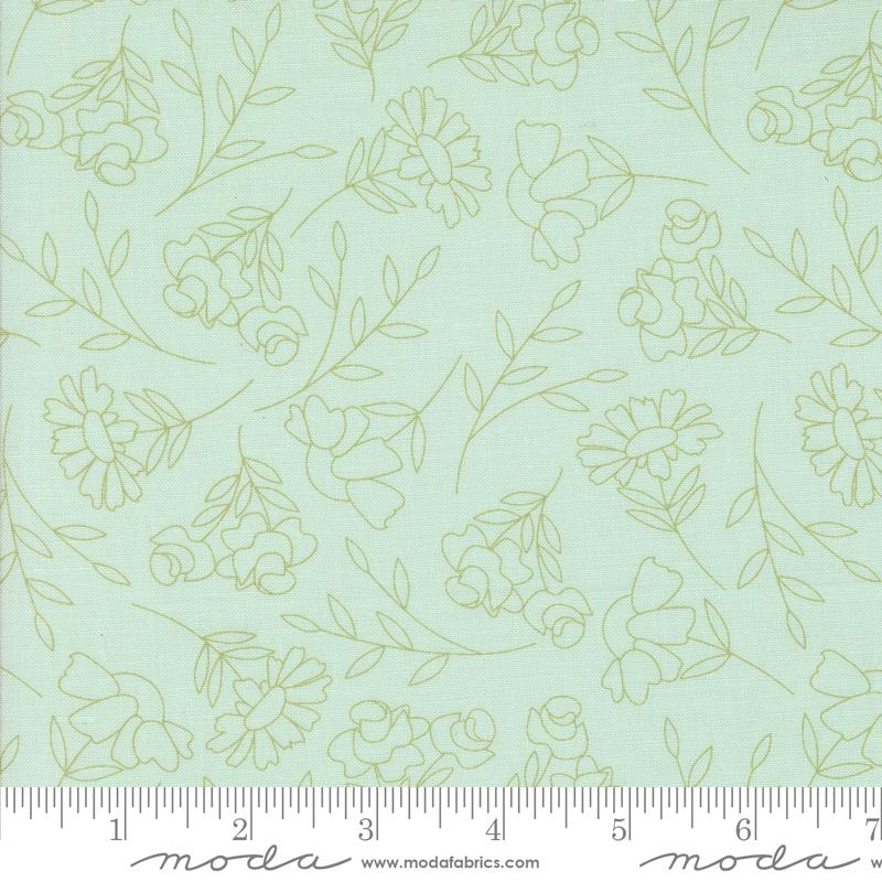 Moda | Corey Yoder | Abloom | 29211 18 | Robins Egg – Quilted Chicken