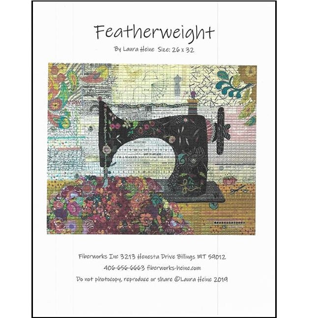 Laura Heine | Featherweight | 26 x 32in | Collage Fiber Art | Applique ...