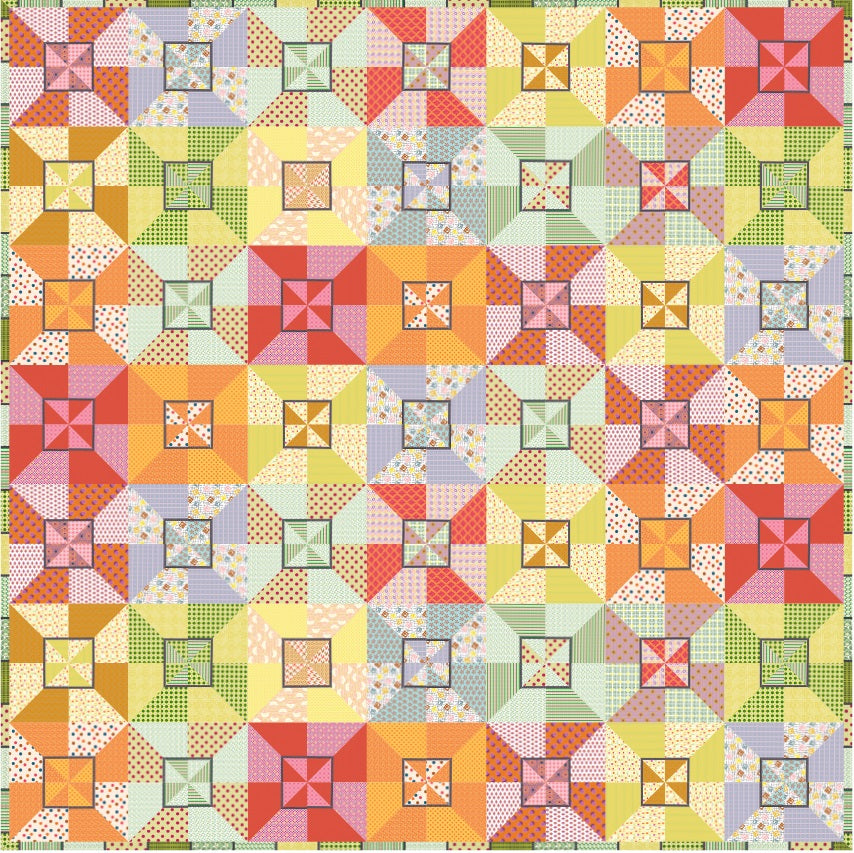 Lollies Wheels Quilt Free Pattern | Jen Kingwell – Quilted Chicken