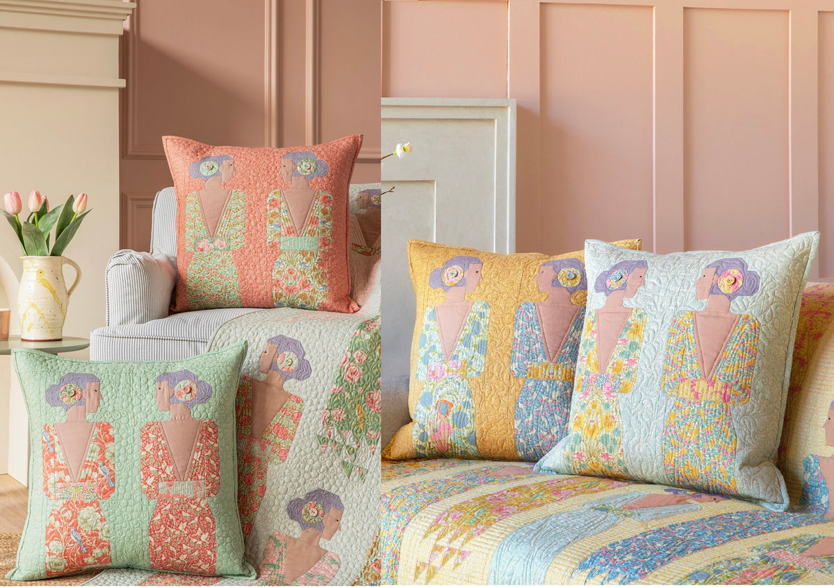 Tilda | Songbird | Soiree Pillow | 4 colors | 19.5in square – Quilted ...